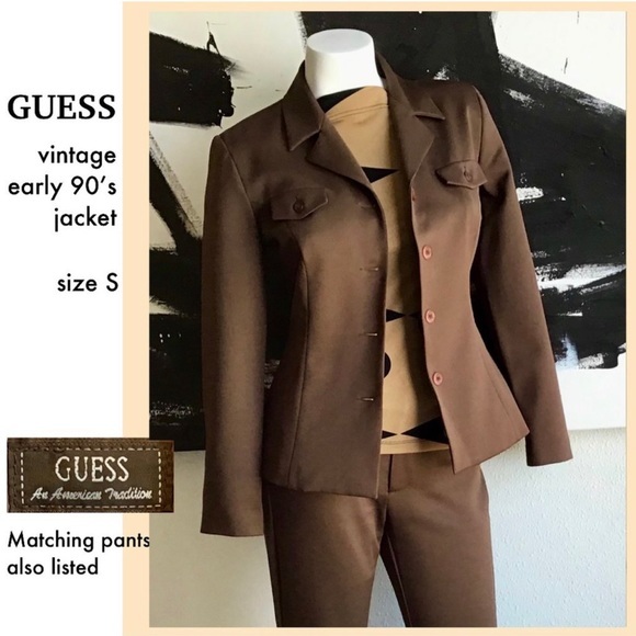 Guess | Jackets & Coats | Vintage Guess Suit Jacket Size S See Pant ...
